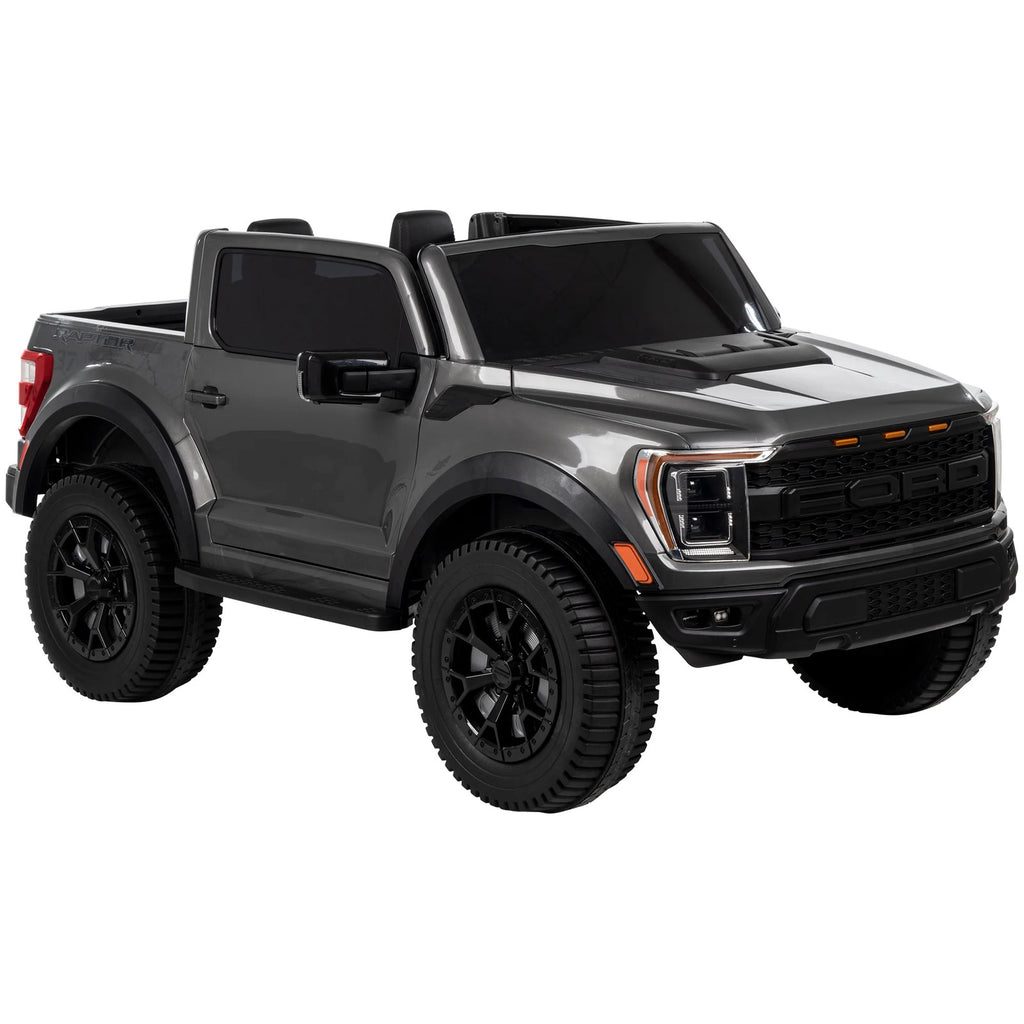 12V Ford F-150 Raptor Battery Ride-on Toy Carbonized Grey Kids Ages 3 ...