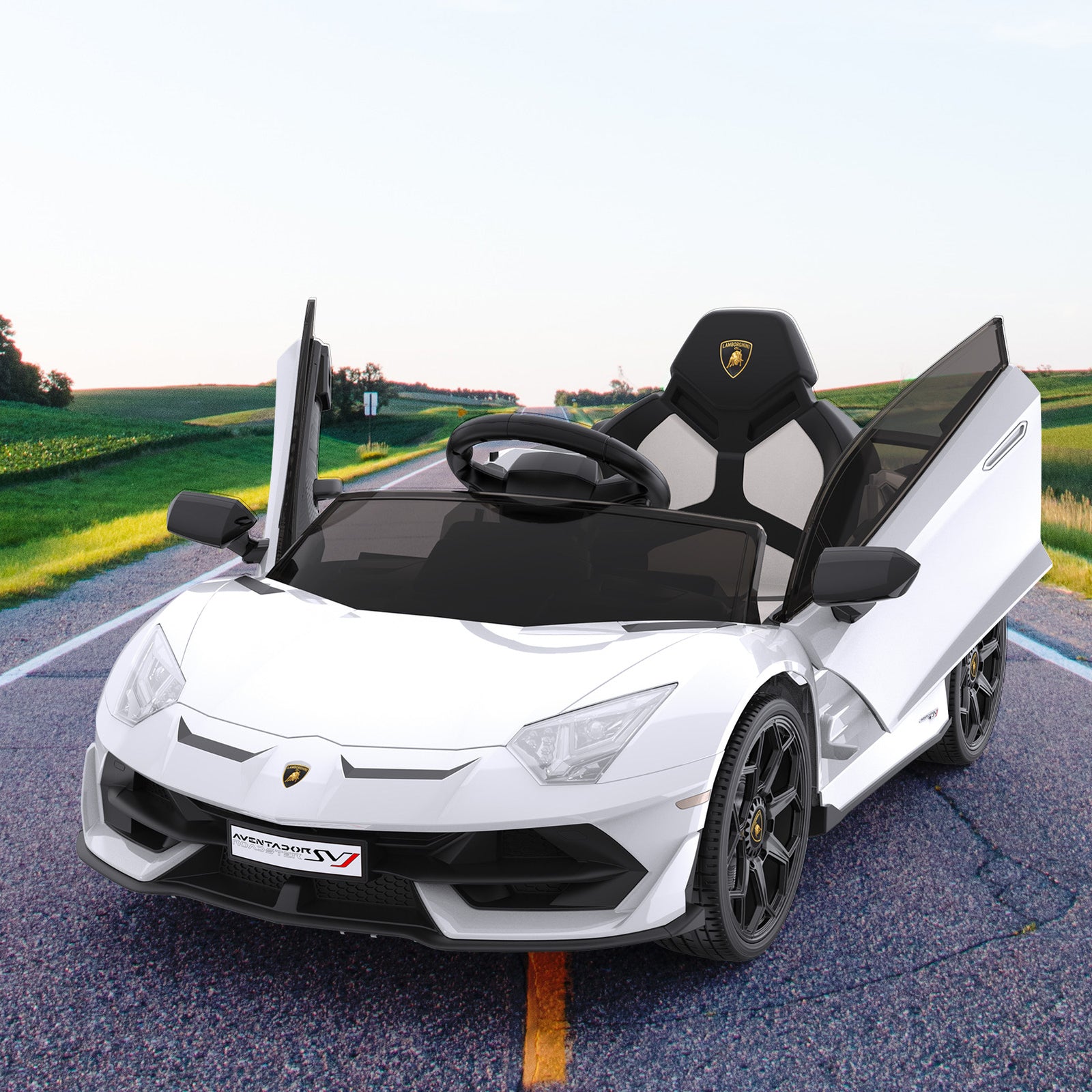 12V Kids Rechargeable Ride On Car Toy With Remote Control 3 Speeds 25W ...