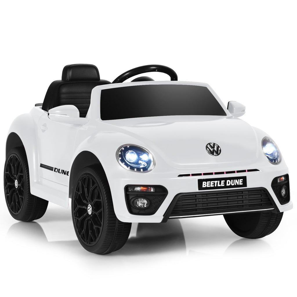 12V Kids Ride On Car Licensed Volkswagen Beetle w/ Music & Remote ...