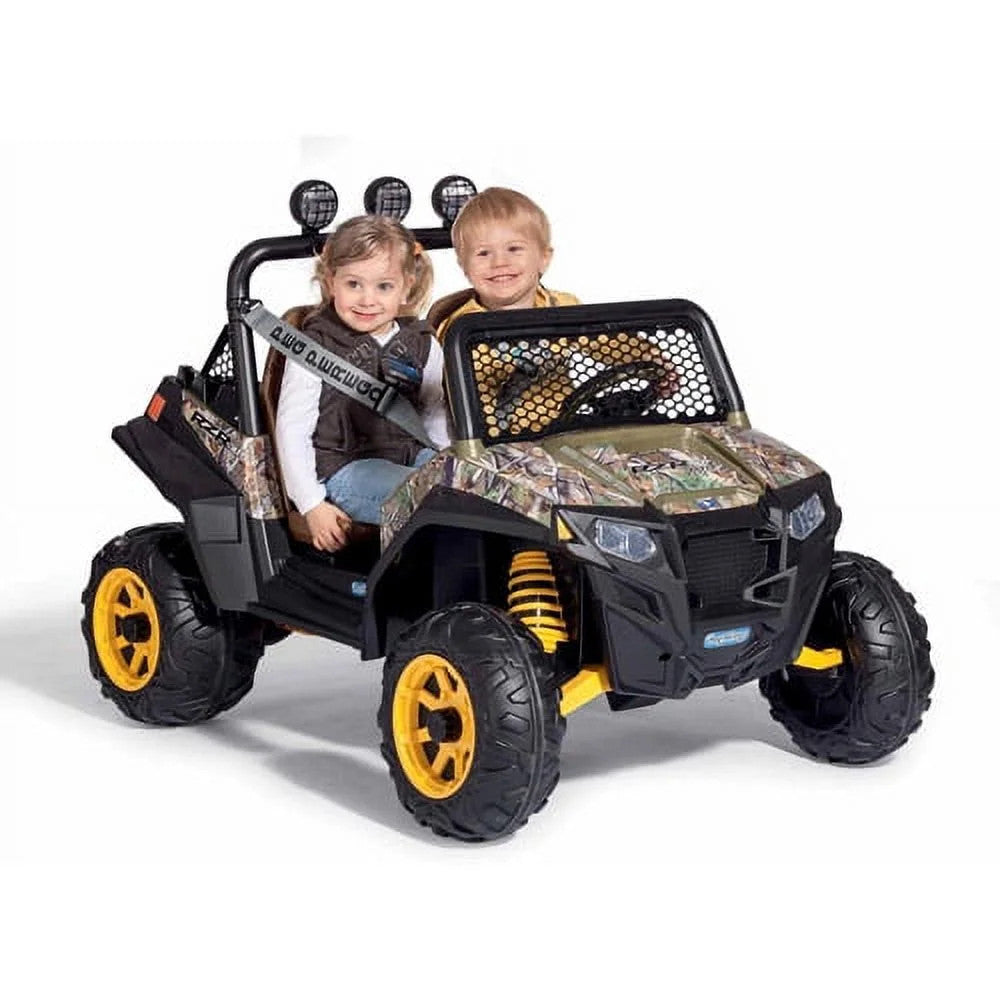 12V Peg Perego Polaris RZR 900 Battery-Powered Ride-On ATV, Ages 3+, Camo