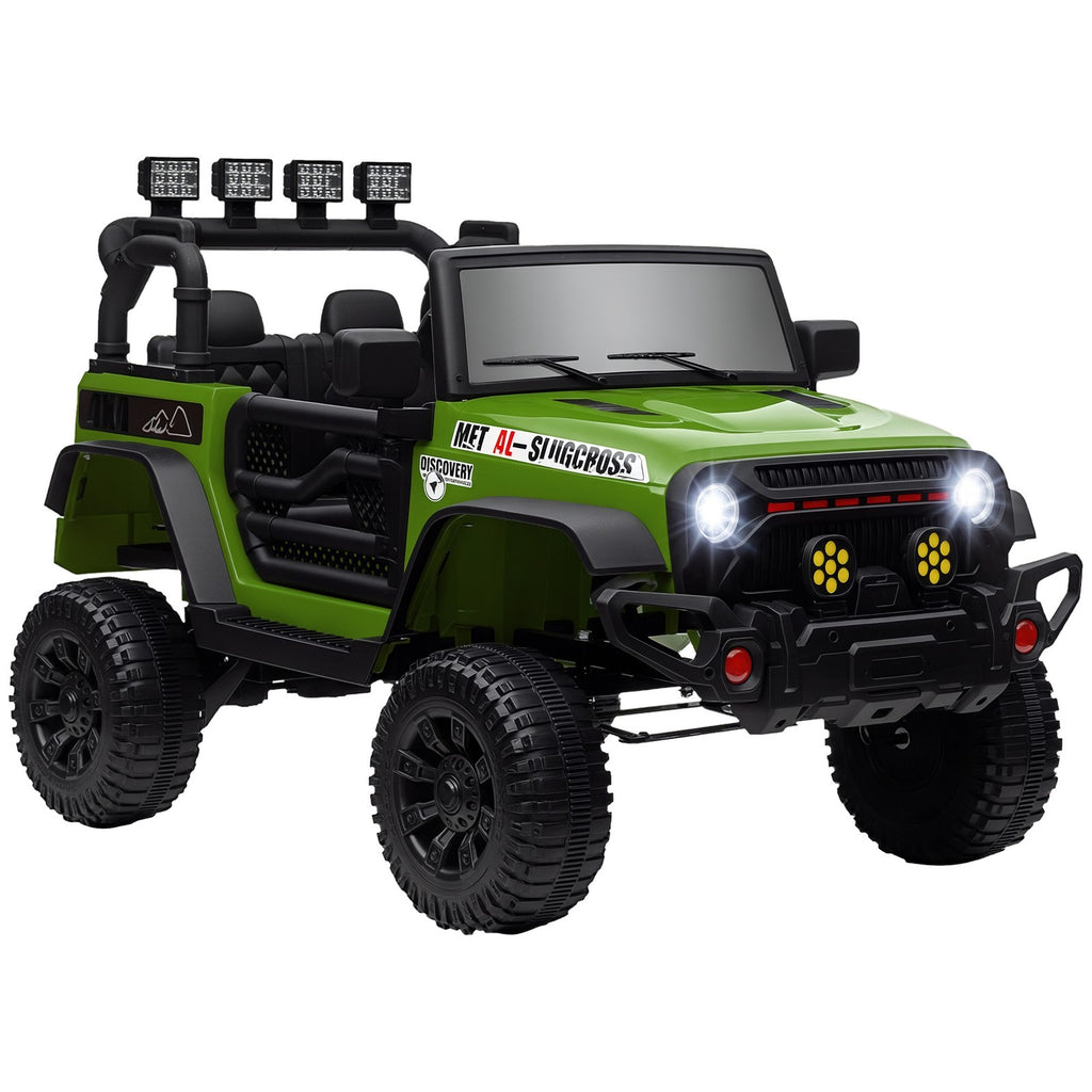 12V Ride on Car, Ride on UTV w/ Bluetooth, 4 Suspension Wheels, Green