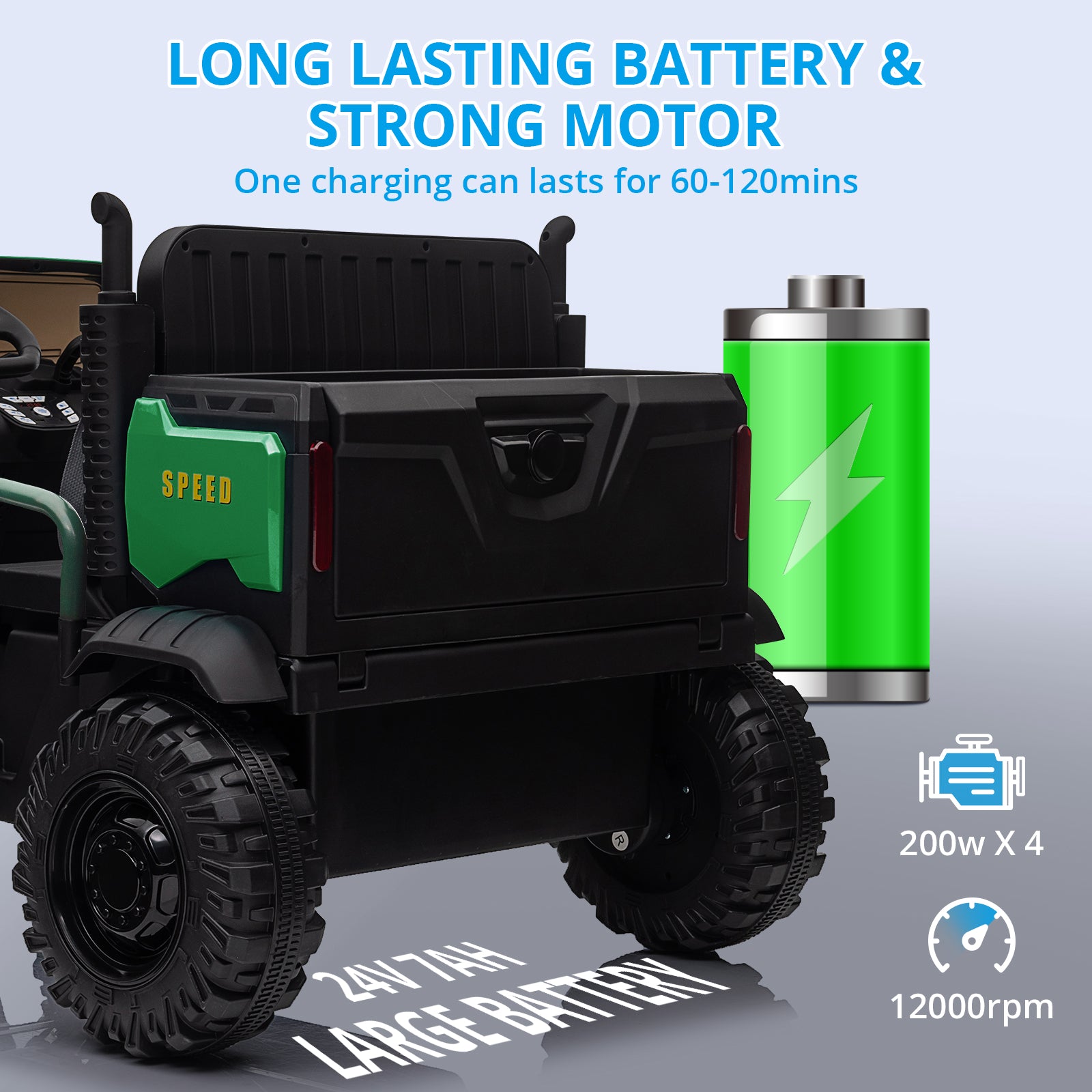 12V Ride On Truck Battery Powered Electric Vehicle for Kids with Remote ...