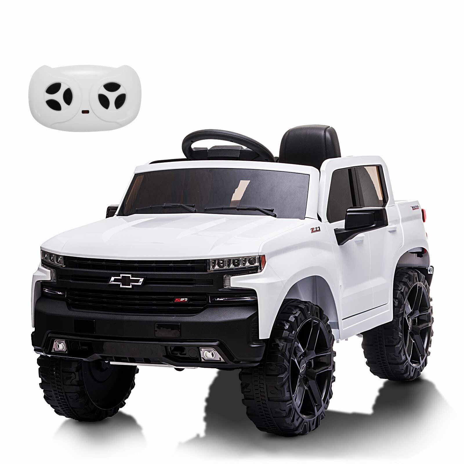 12V Ride on Truck Car Chevrolet Silverado Licensed for Kids Electric ...