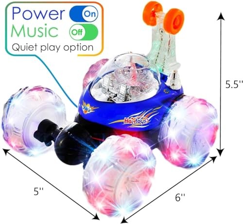 2-Pack Rechargeable RC Tornado Stunt Cars – Remote Control Flip Blue ...