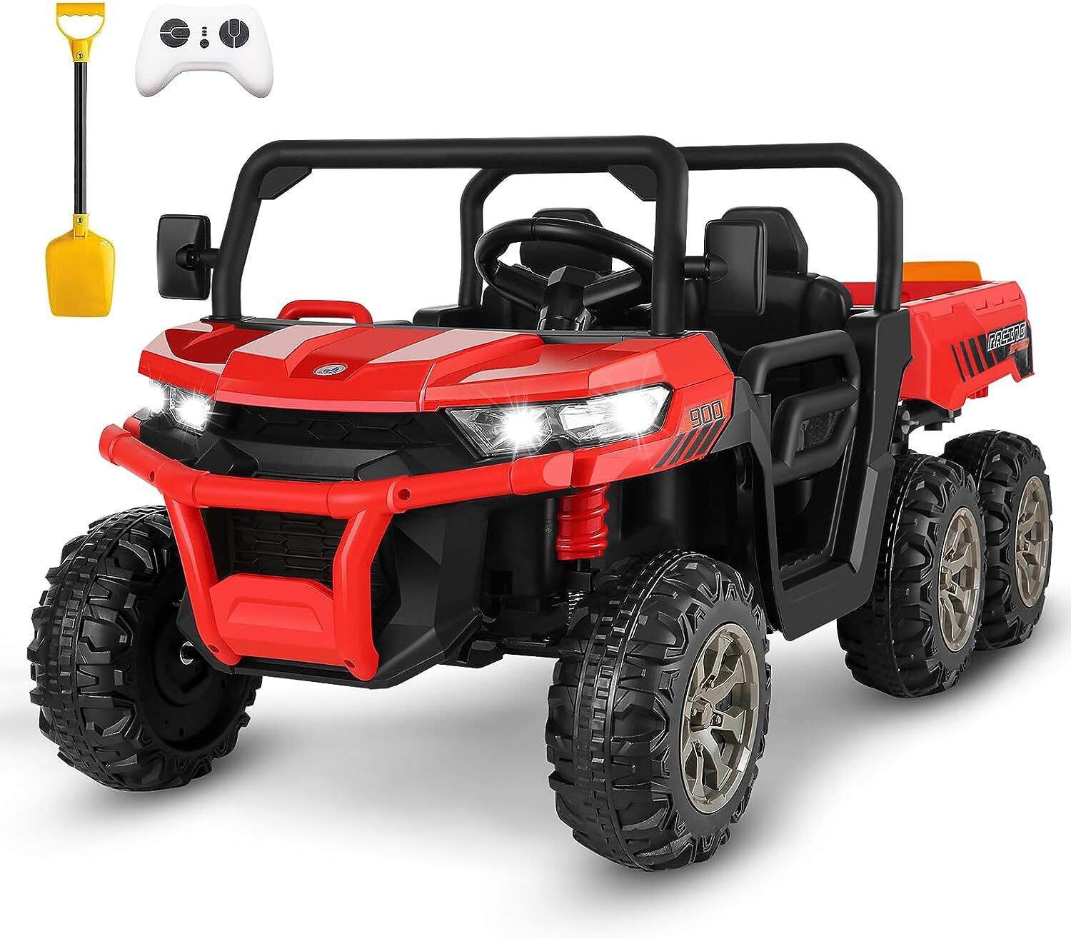 24V Ride On Dump Truck 4WD Battery Powered 6 Wheeler UTV with Remote ...