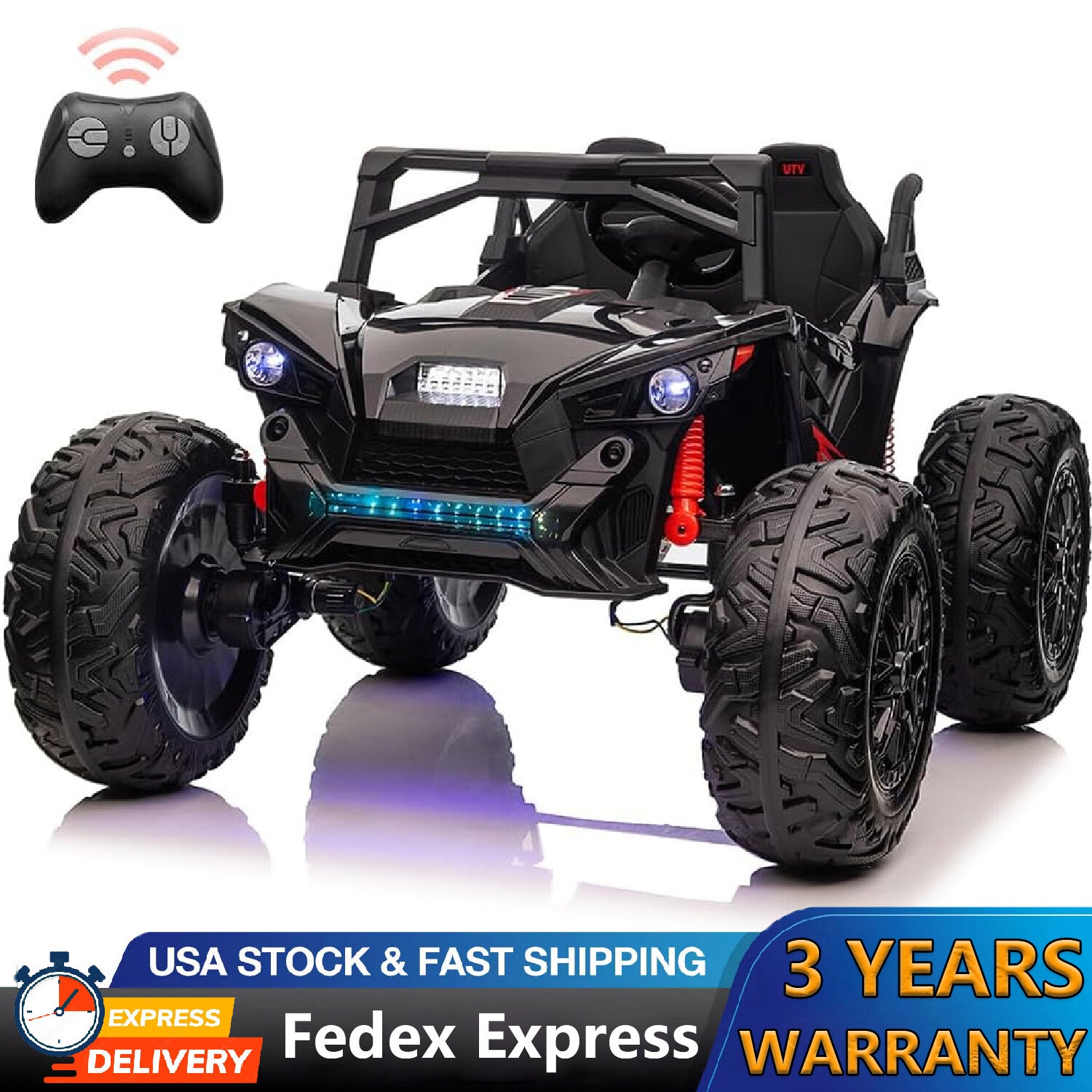 24V Ride on UTV Car Kids 2 Seats Battery Powered Electric Car EVA ...