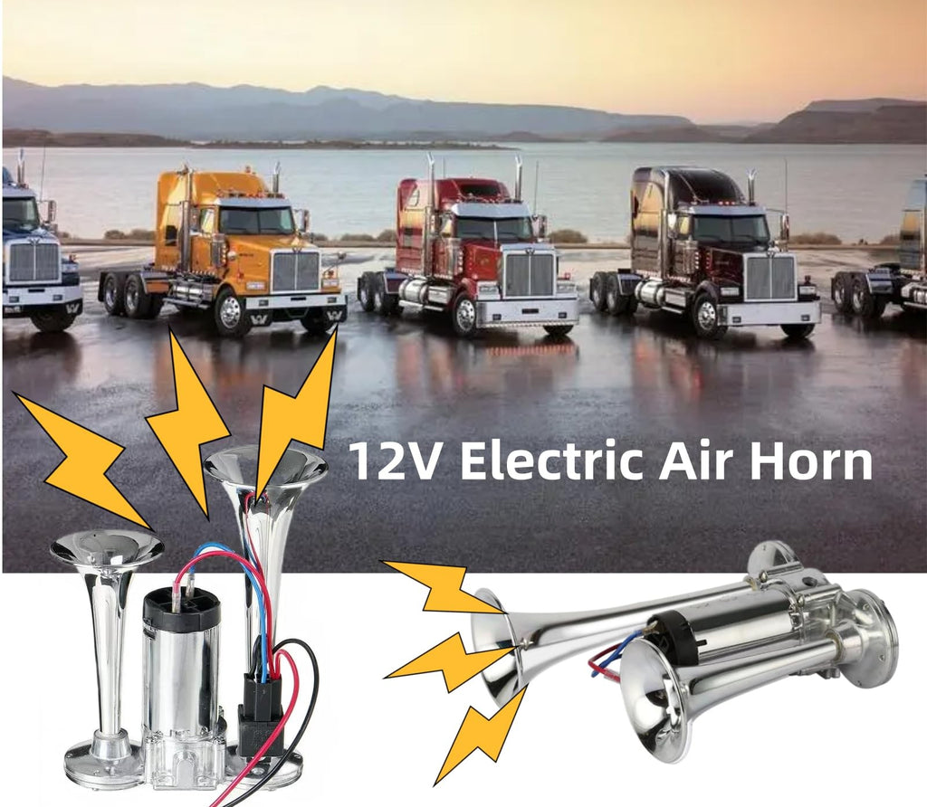 600DB Super Loud Dual Electric Train Horns for Trucks, SUVs, Cars ...