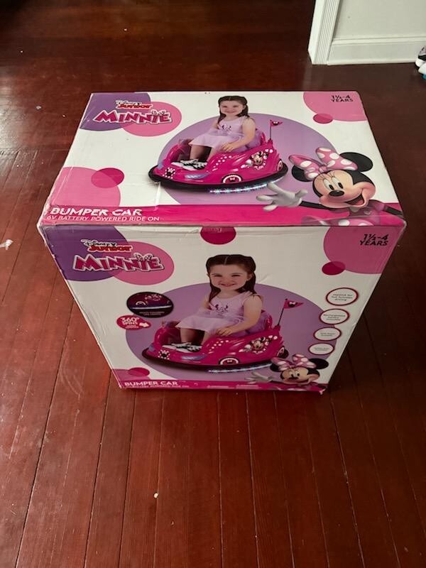 6V Disney Minnie 6V Bumper Car Ride on Toy by Flybar Age: 18 months - 4 ...