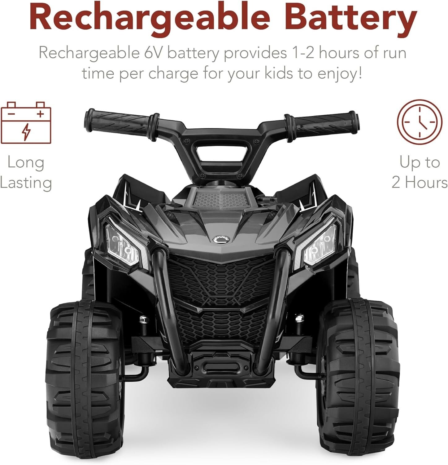 6V Kids ATV 4 Wheeler Quad Car Off-road Ride on Toy 1.8 MPH Max-speed