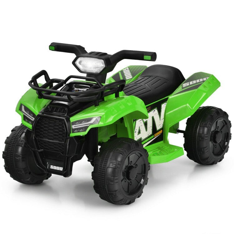6V Rechargeable Battery Electric Kids Ride On ATV Quad Car w/ LED Light ...