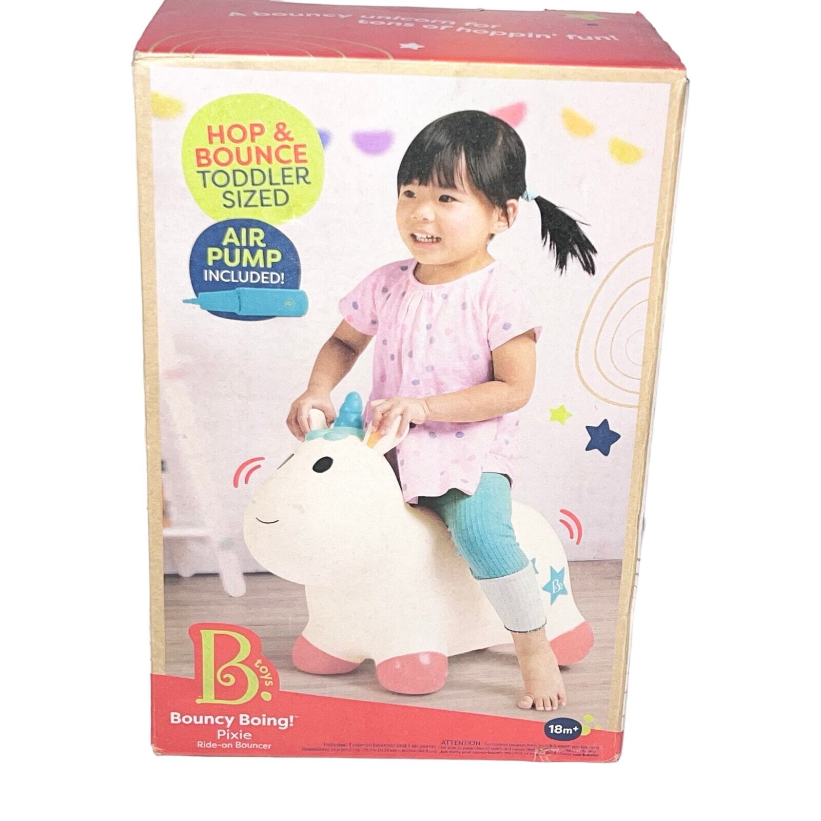 Ride-On Unicorn Hopper Toy with Air Pump Included for Ages 18 Months a