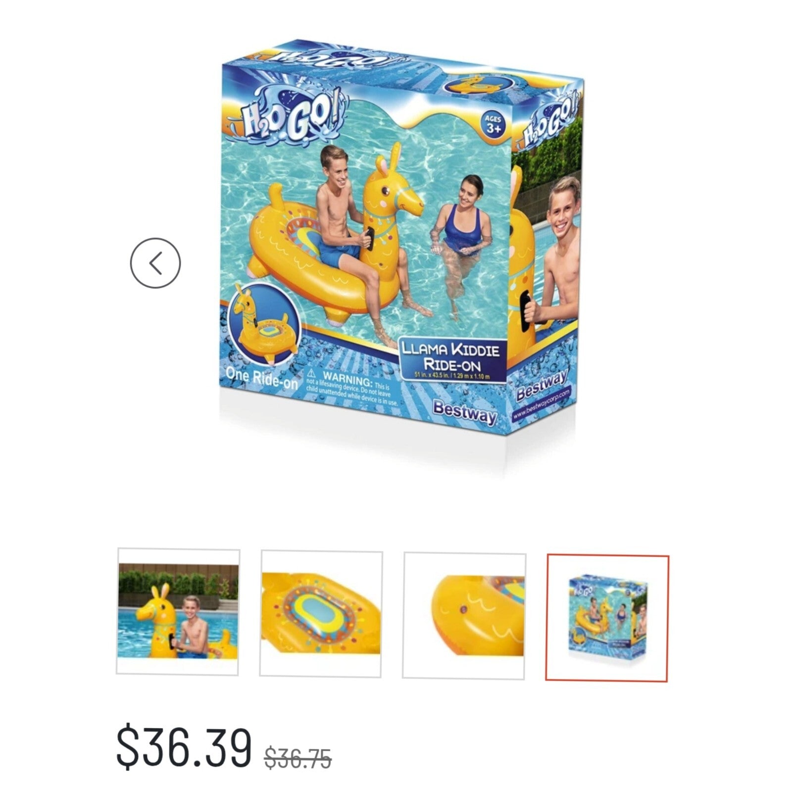 H2O Go Llama Kiddie Ride-On Toy – Safe, Stable Fun for Toddlers