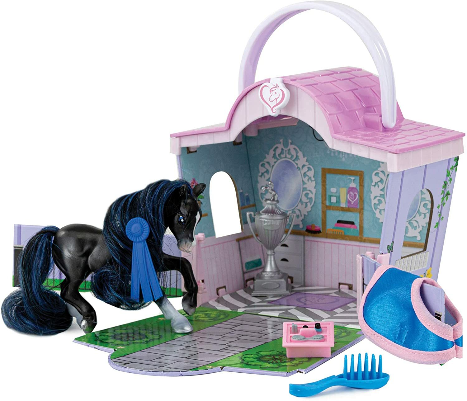 Horse Mane Styling Playset for Kids – Shimmer’s Beauty Salon Toy with