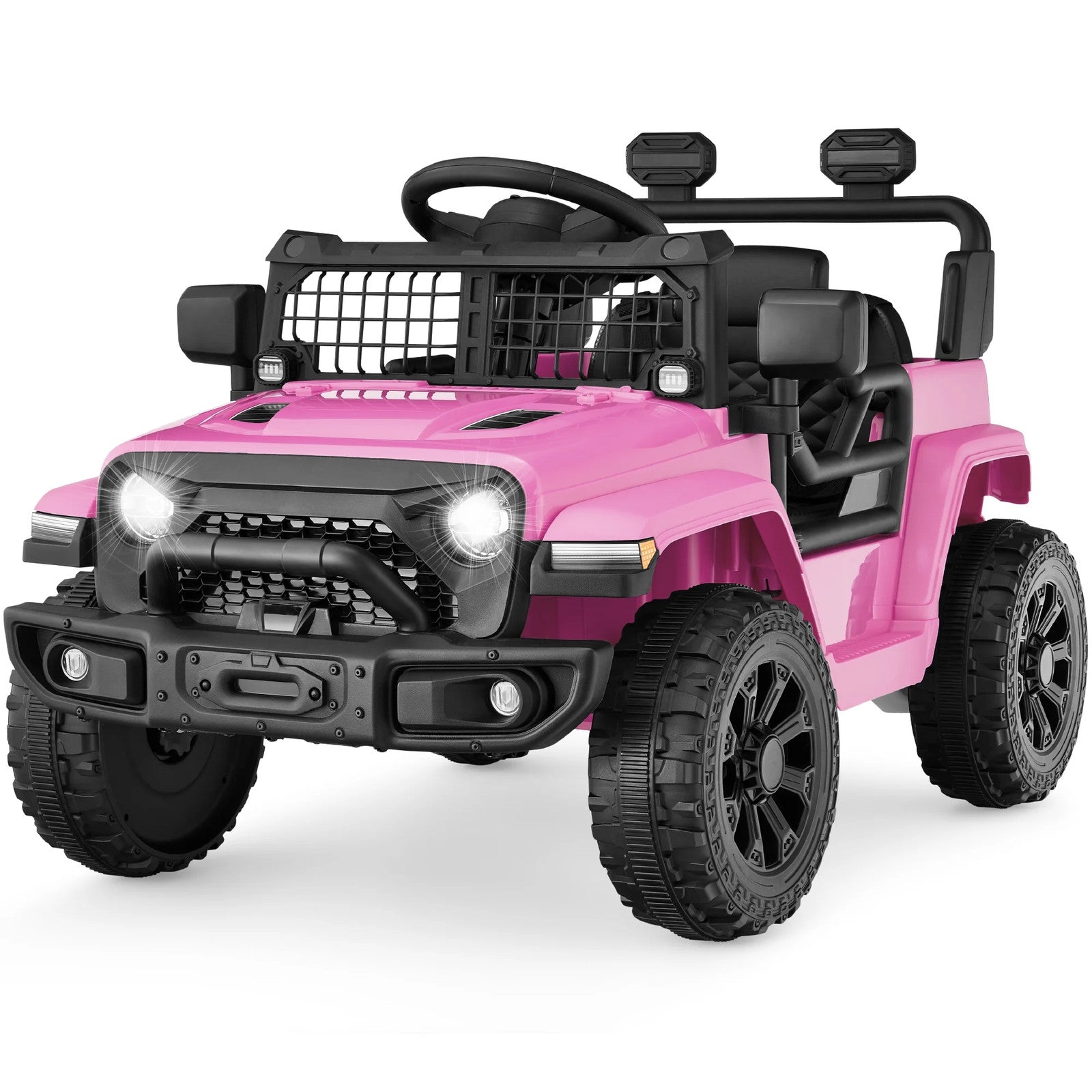 Carro eléctrico para niños de 3 a 5 años con luces para montar y condu