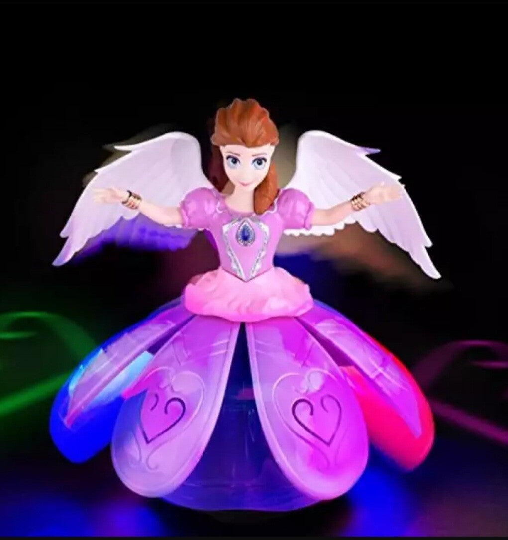 Dancing Angel Doll Robot Toy with Music, Lighting, and Rotating Featur