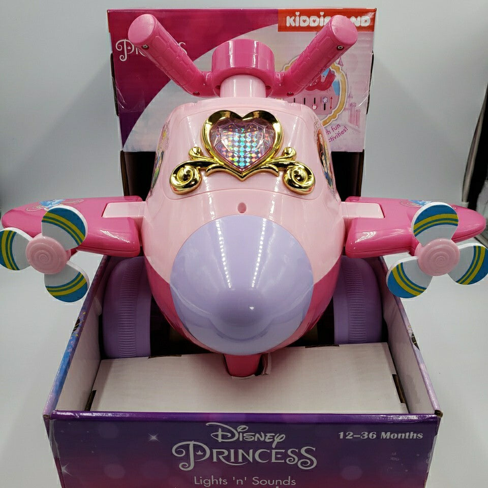 Princess Helicopter Ride-On Toy with Lights and Sounds for Ages 1-3