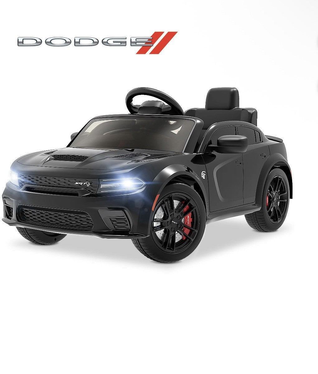 12V Licensed Dodge Charger SRT Hellcat Electric Ride-On Car for Kids