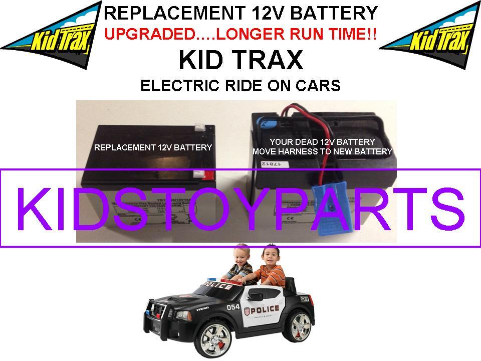 DODGE POLICE LONG LASTING REPLACEMENT KID TRAX 12 VOLT RECHARGE BATTERY