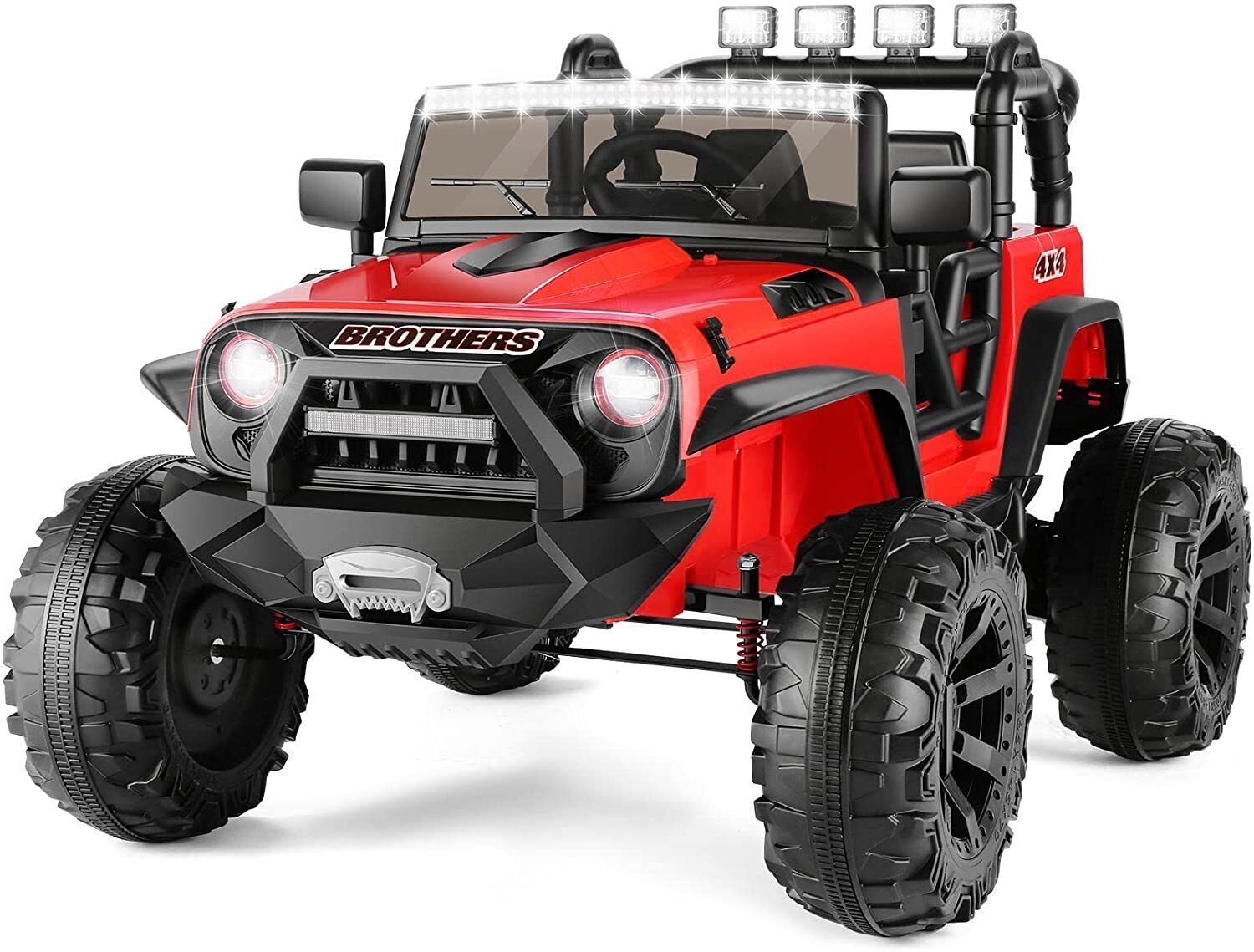 Electric 12V/24V Jeep-Style Ride-On Car for Kids with Music and Remote