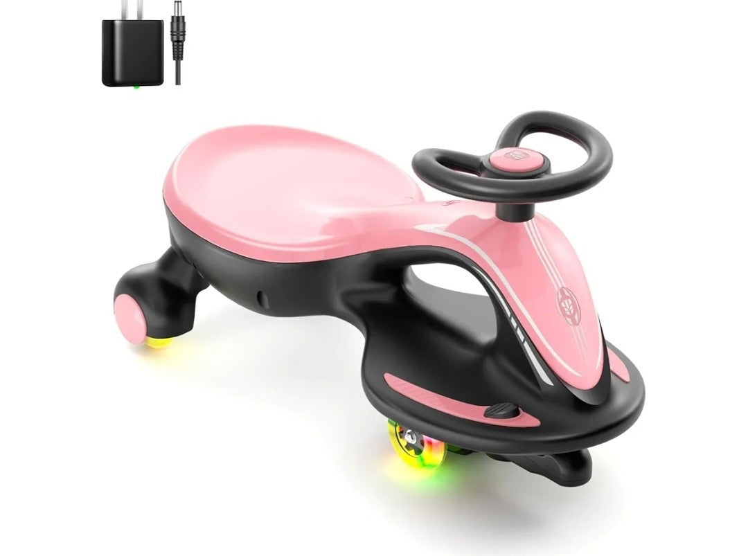 Electric Wiggle Ride-On Car Toy with 6V Rechargeable Battery - 2-in-1