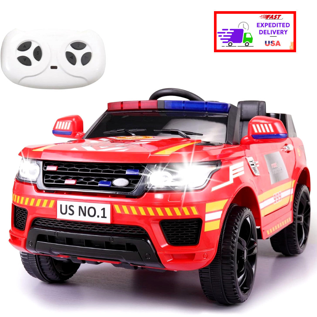 12V Ride-On Giant Fire Engine Truck Toy for Kids