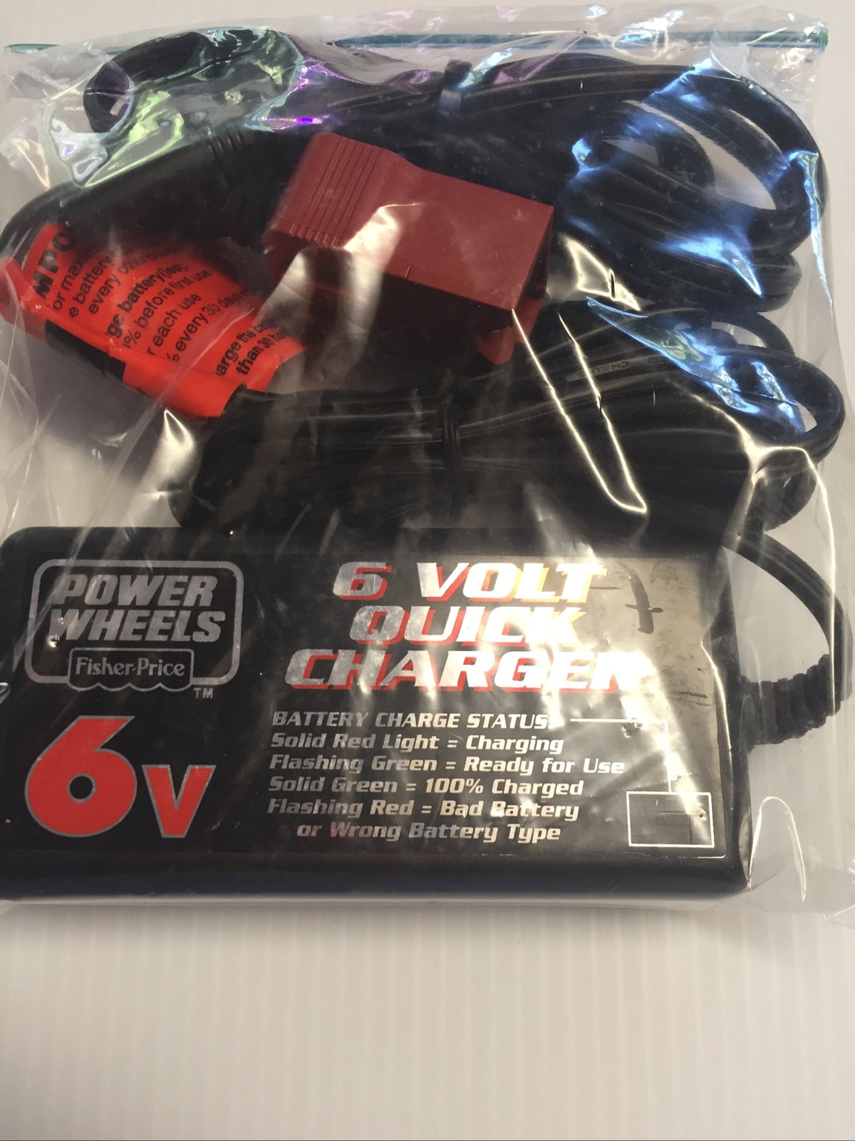 6 Volt Red Power Wheels Quick Battery Charger