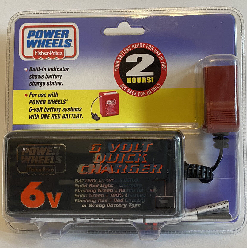 6 Volt Power Wheels Battery and Charger with Indicator Light, Quick Ch