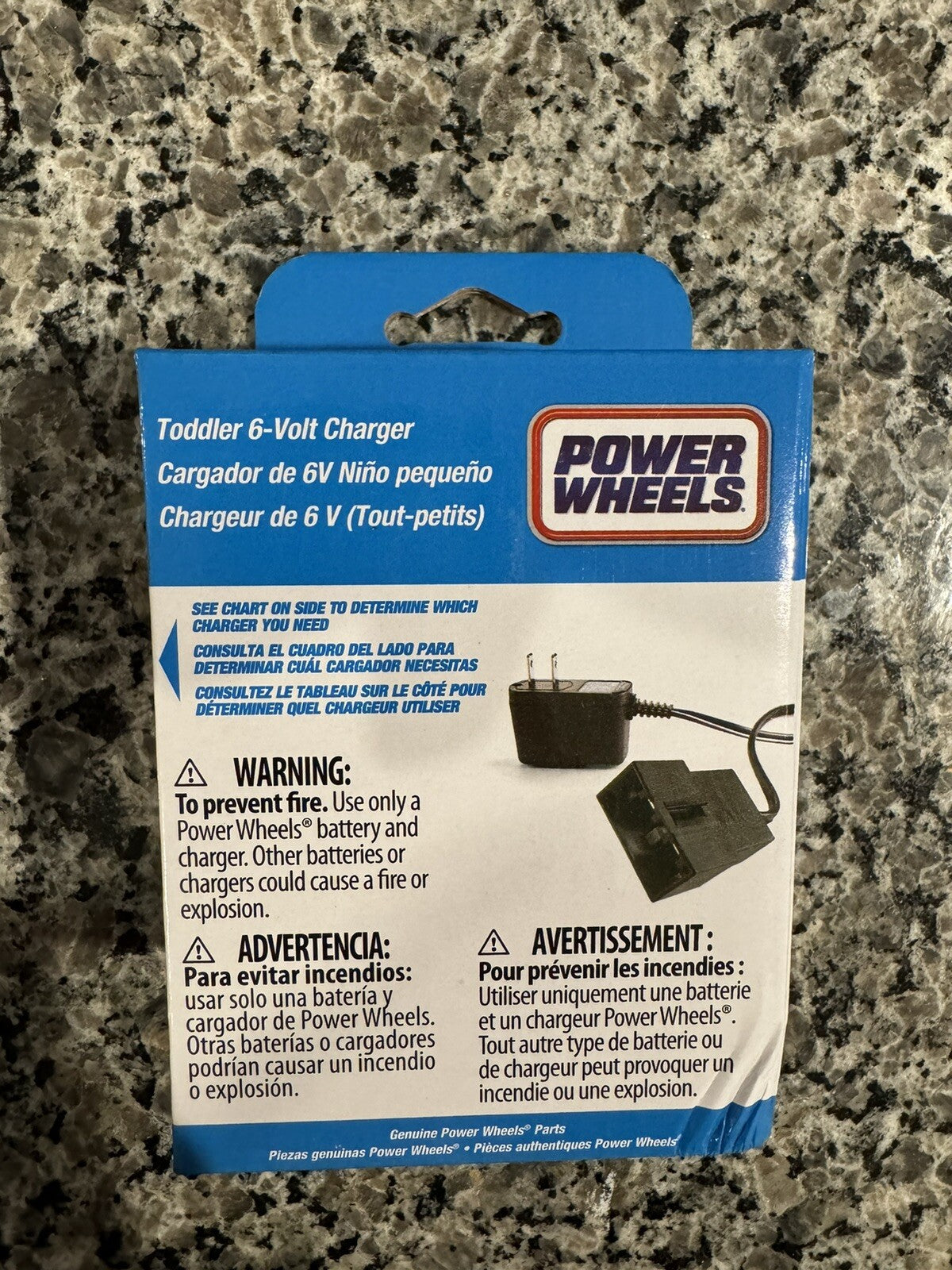 Power Wheels 6V Blue Battery Charger Set Model 00801-1781