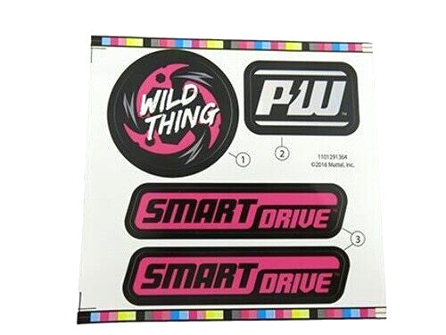 Power Wheels Decal Sheet #3900-4602 for Wild Thing Model DNM22
