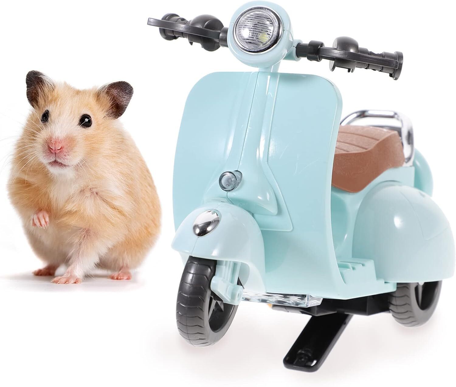 Rotating Hamster and Guinea Pig Motorbike Cage with Hideout and Access