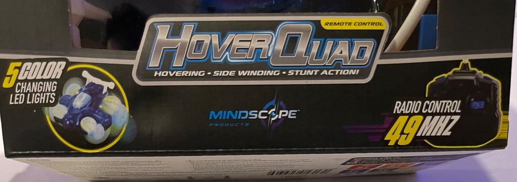 HoverQuad Blue Remote Control Car with Lights and Automatic Stunt Feat