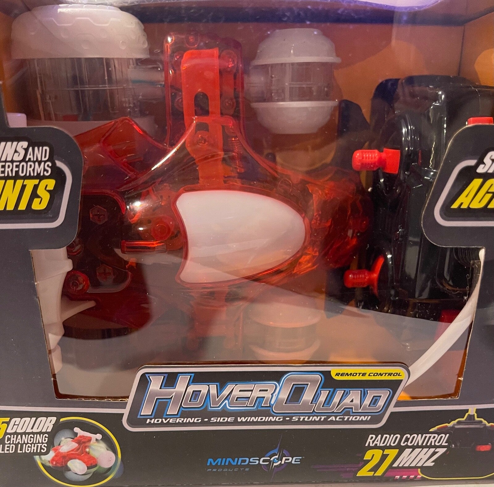 HoverQuad Remote Control Orange Car with Lights and Automatic Stunt Fe