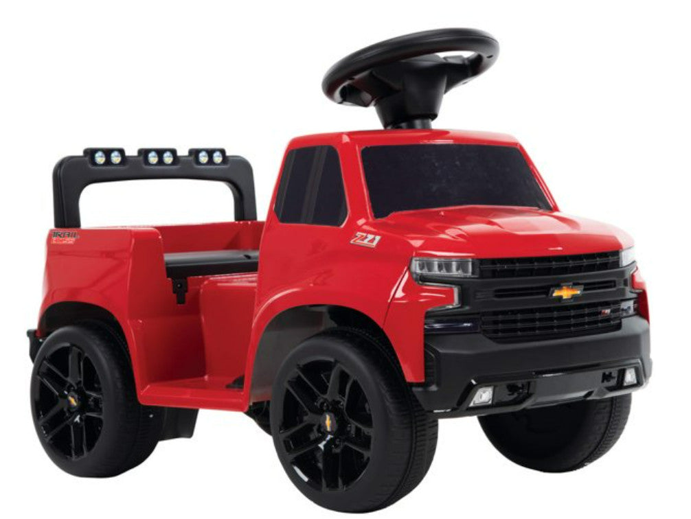 6V Chevy Silverado Ride-On Quad Truck for Kids in Red