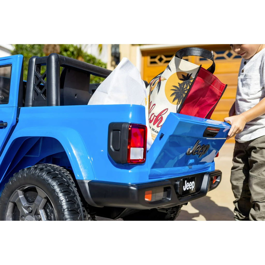 Battery-Powered Blue Gladiator Rubicon Jeep Vehicle with Sound Effects