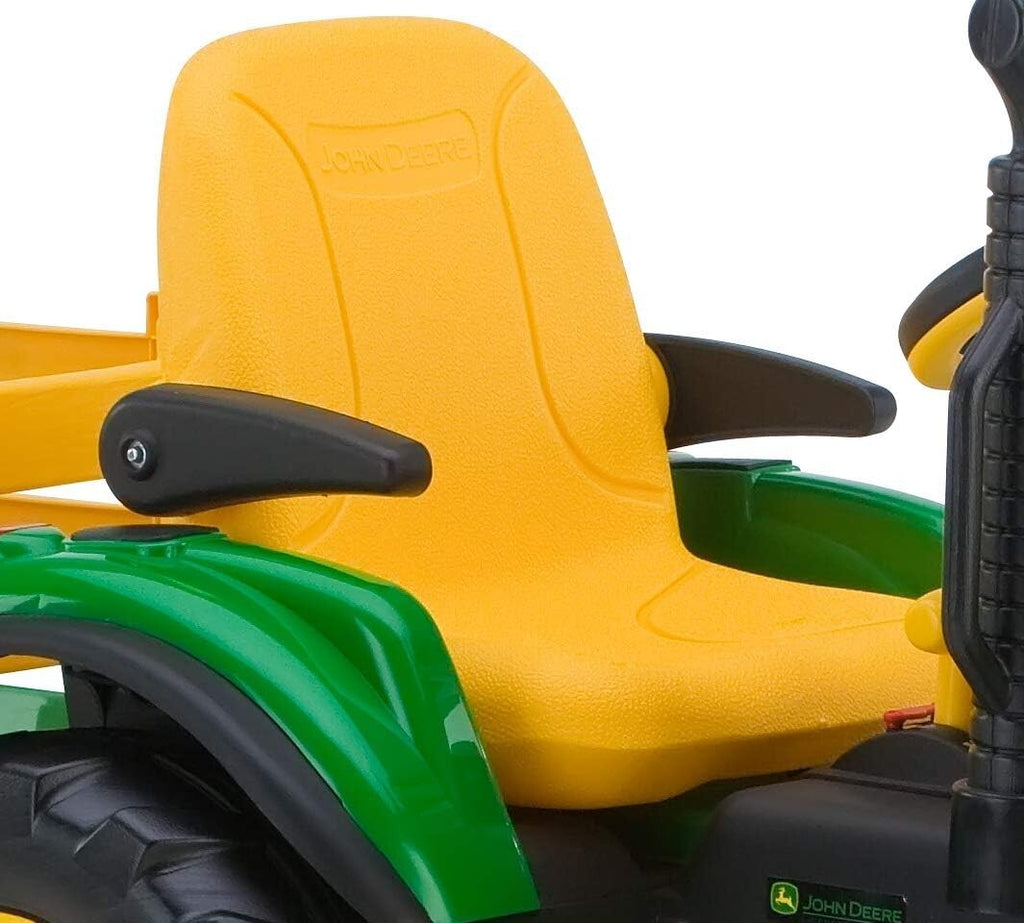 John Deere 12V Ground Force Ride-On Tractor with Trailer