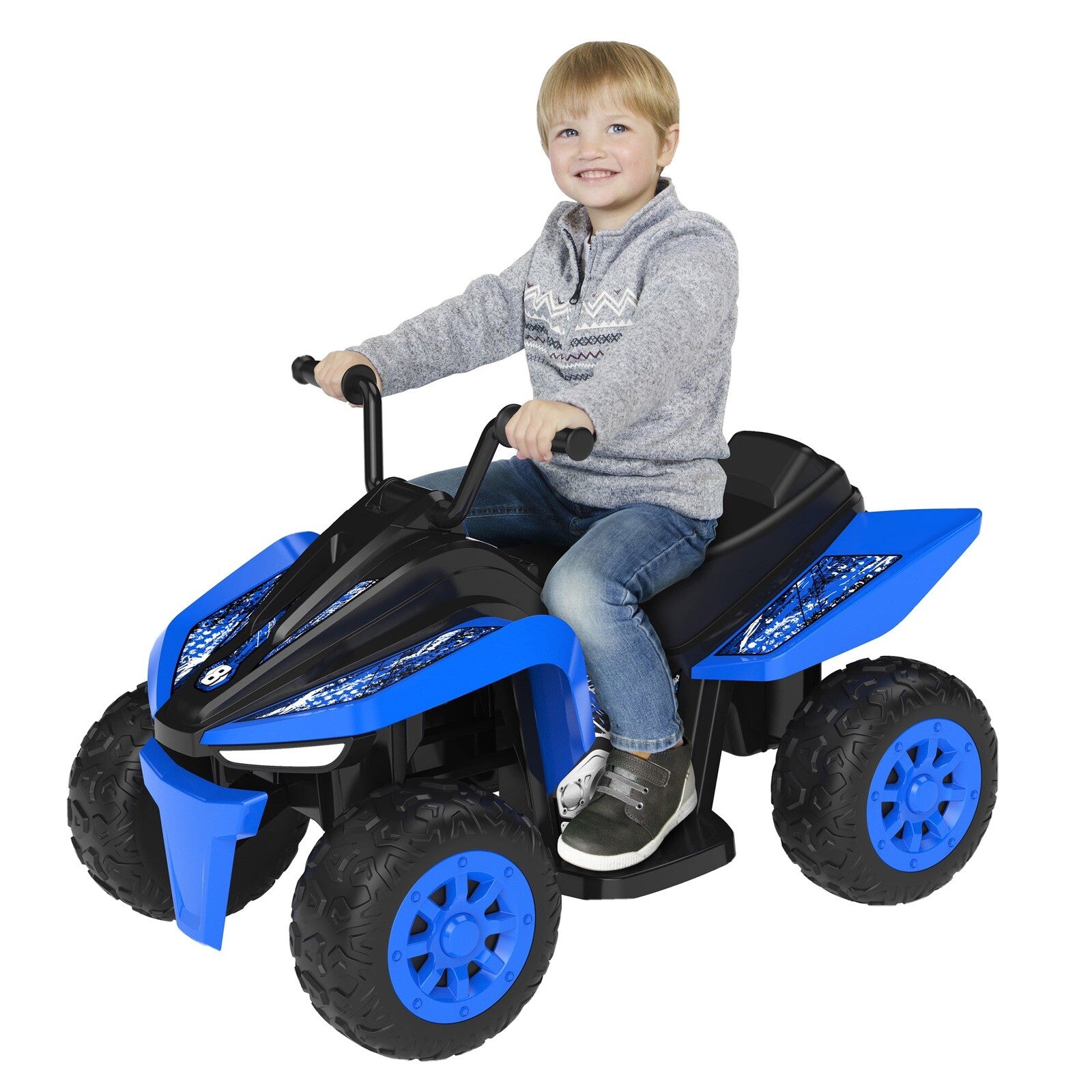 6 Volt Blue Battery-Powered Trail Racer ATV Ride-On Toy