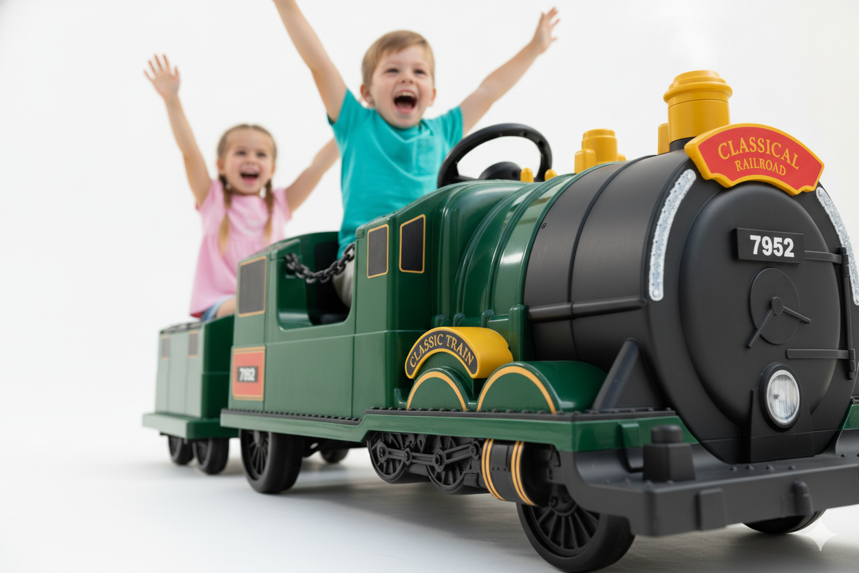 Kids Ride-On Train for Backyard Fun – Battery Powered w/Magic Cars® Re
