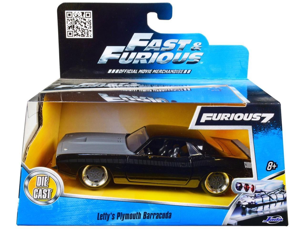 Letty's Plymouth Barracuda "Fast & Furious 7" Movie 1/32 Diecast Model ...