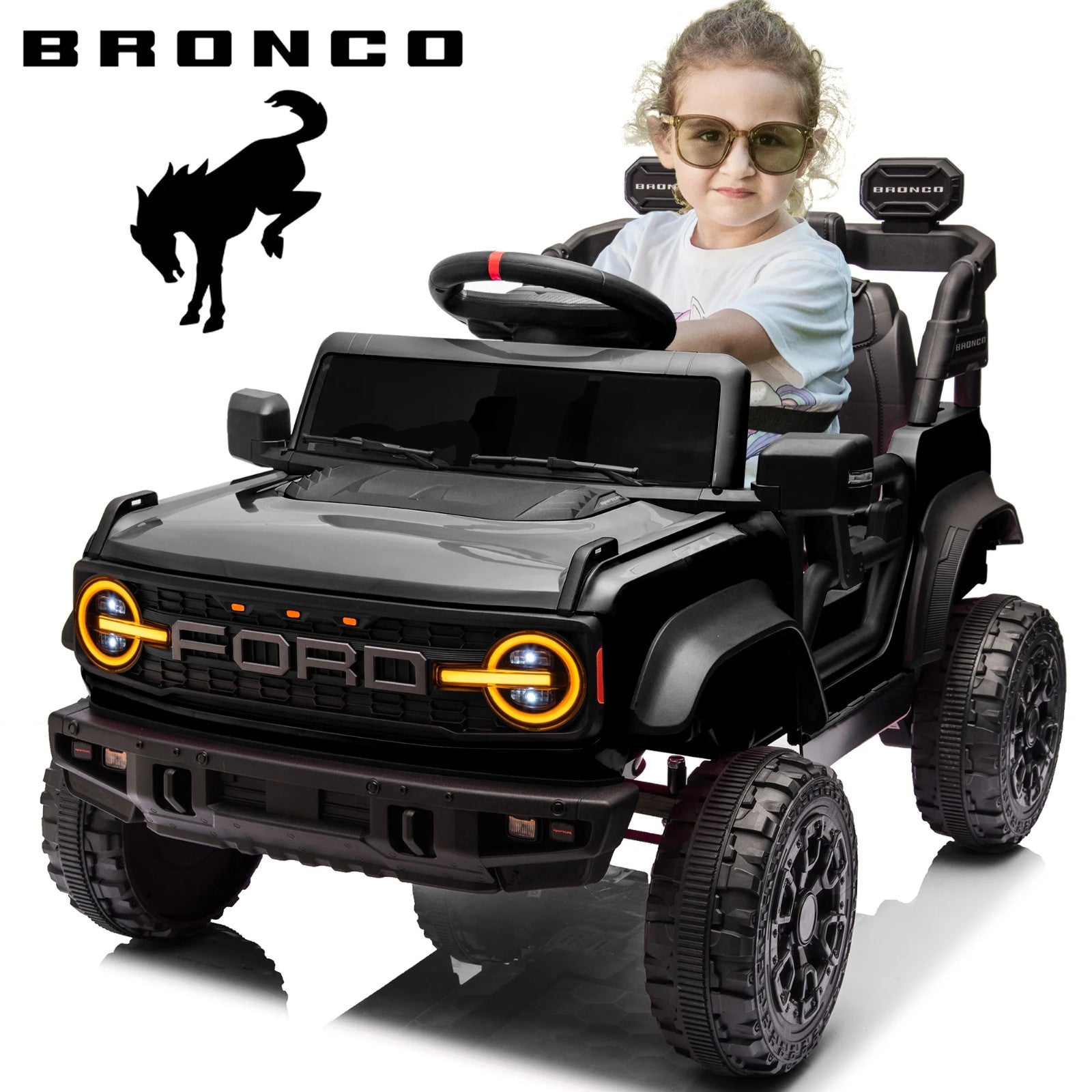 Electric Remote Control Ford Bronco Raptor Car with Spring Suspension