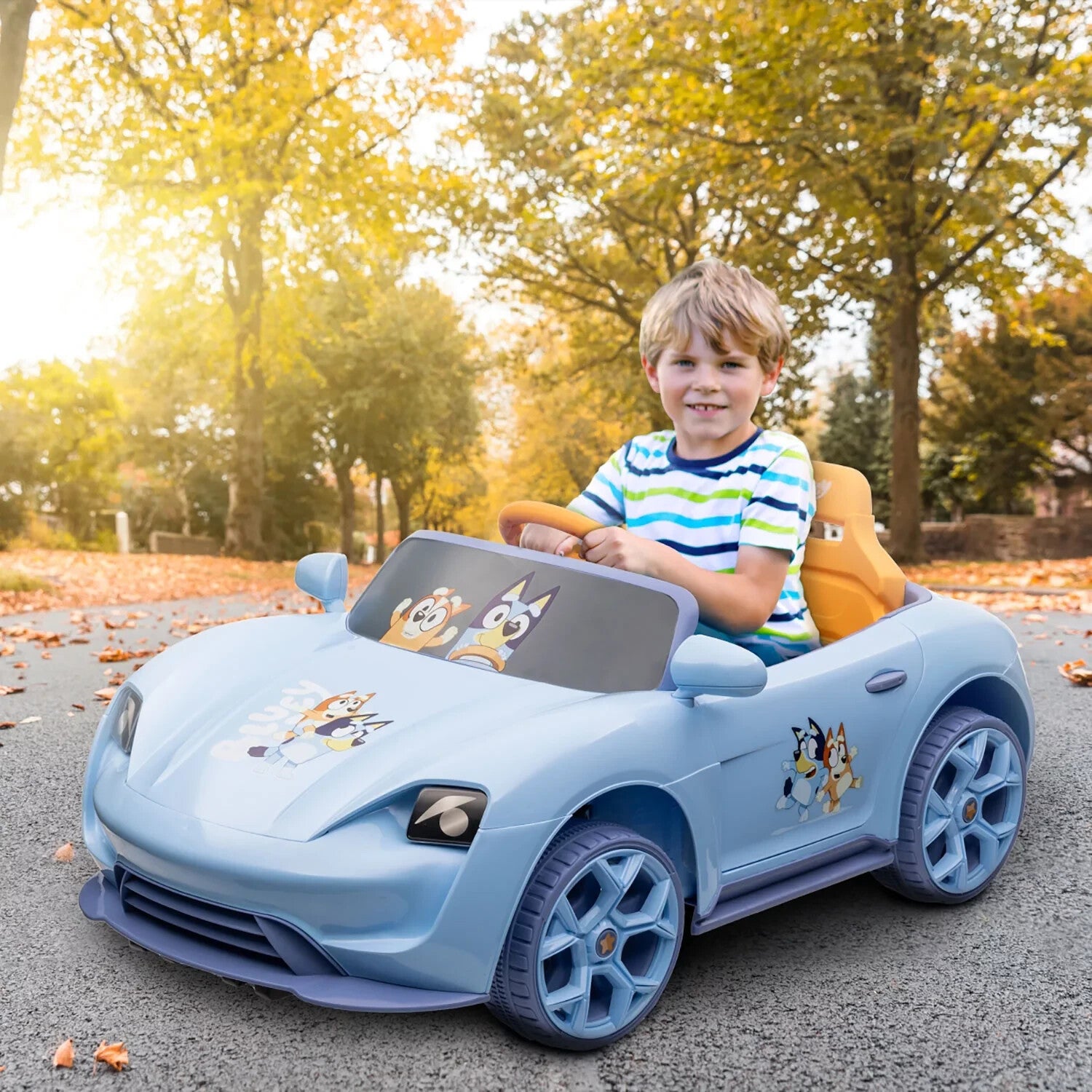 Bluey Licensed 12V Battery-Powered Convertible Ride-On for Kids
