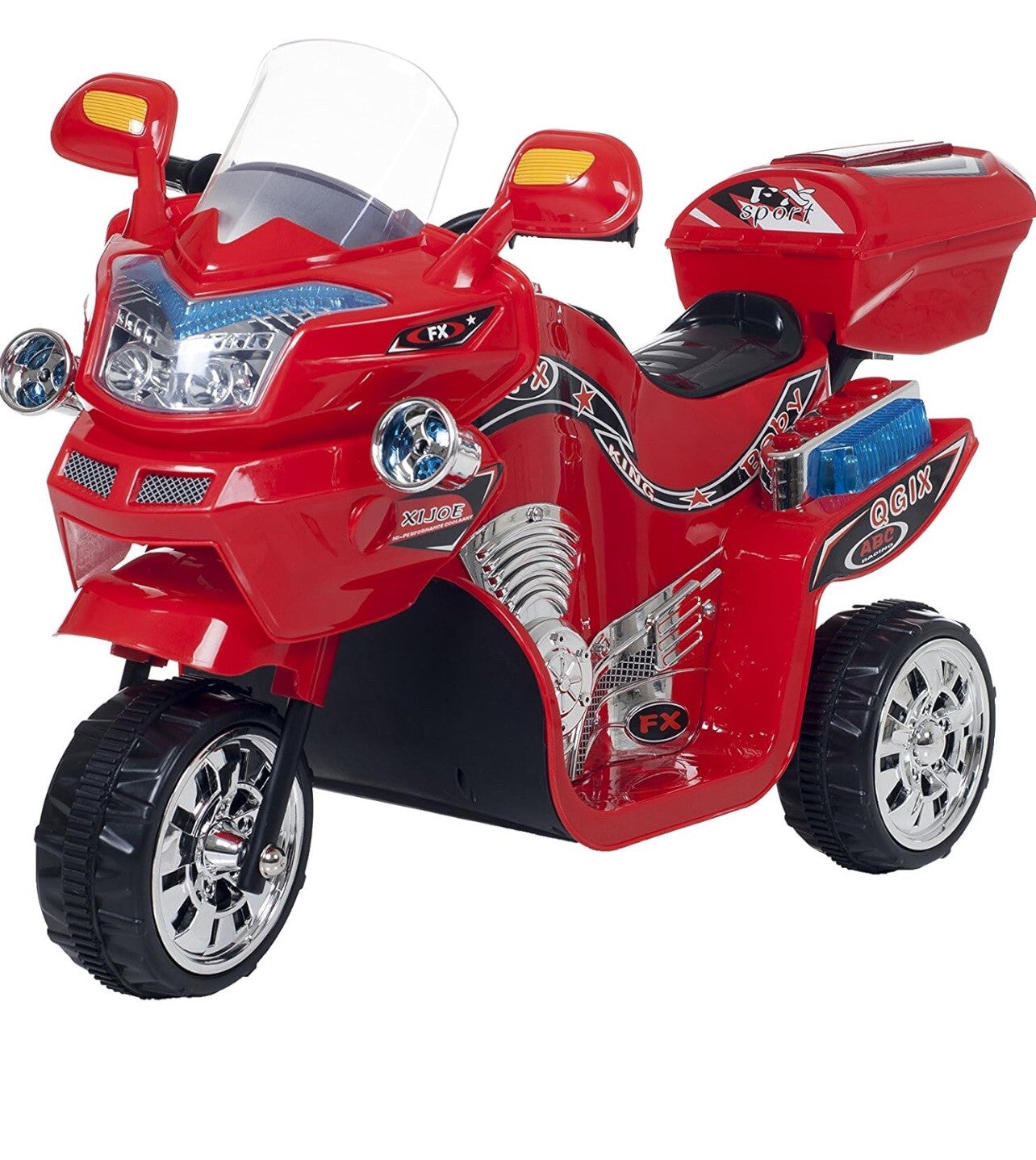 Little Rider FX3 Red Battery-Powered 3-Wheel Ride-On Motorcycle Toy
