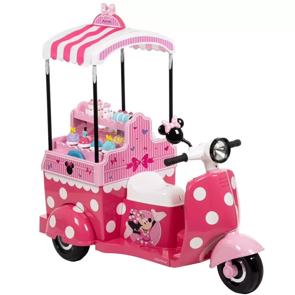 6V Battery-Powered Pink Bakery Cart with Baking Set for Ages 3-7