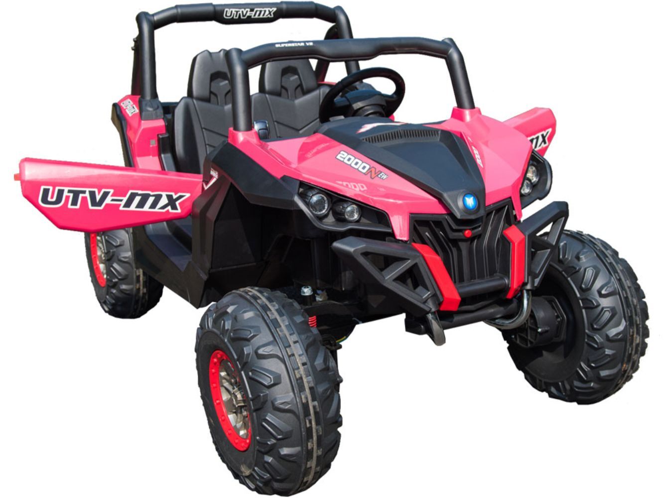 12V Pink Mini 4x4 Ride-On UTV with 2.4GHz RC and Bluetooth for Toddler