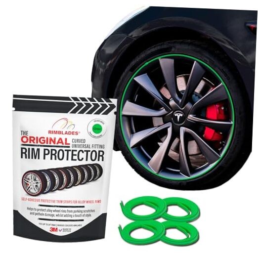 Green Alloy Wheel Rim Protectors for Up to 24×4 Inch Wheels