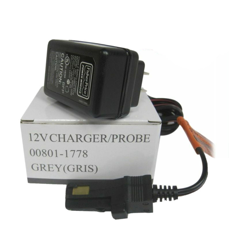 Power Wheels 00801-1778 Grey Battery Charger 12V Genuine Fisher Price