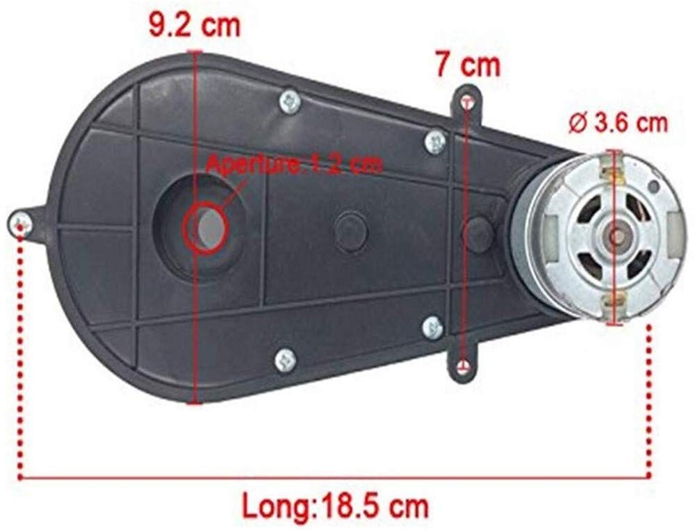 24V 30000RPM High-Power Motor with Gearbox for Kids Electric Cars