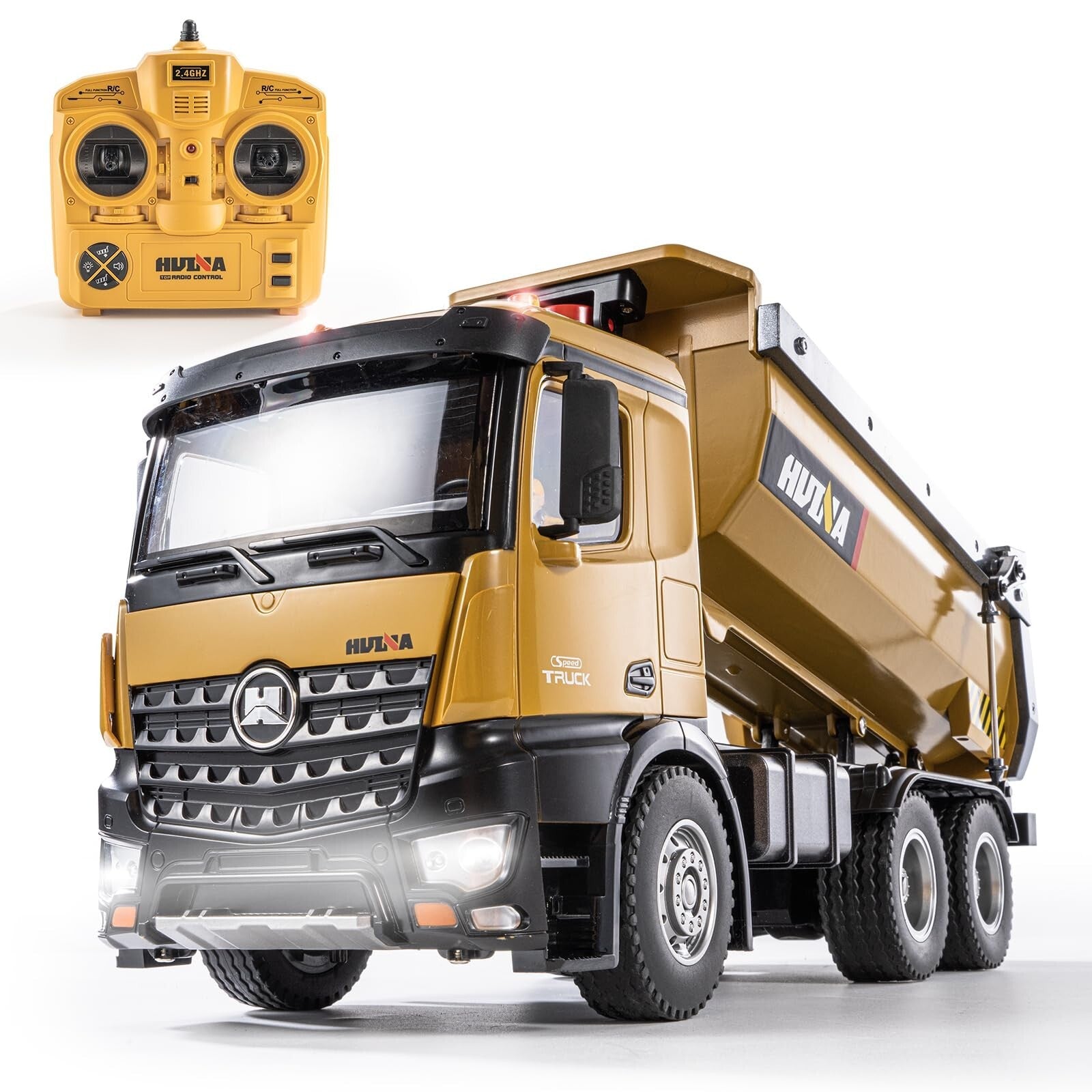 10-Channel Remote Control Heavy Duty Metal Dump Truck Toy for Boys