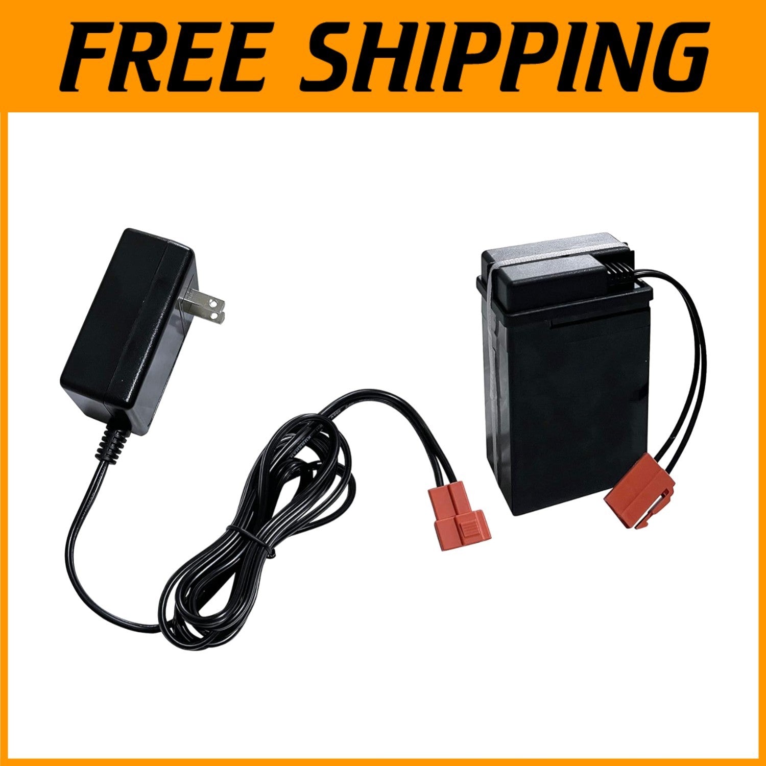 6V 4Ah Rechargeable Battery with Charger for Ride-On Horse and Quad To