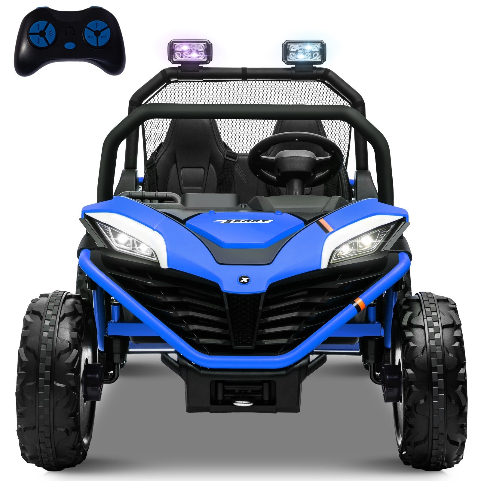 24V Electric Kids Ride-On UTV Truck with 2 Seats, 4WD and Remote Contr