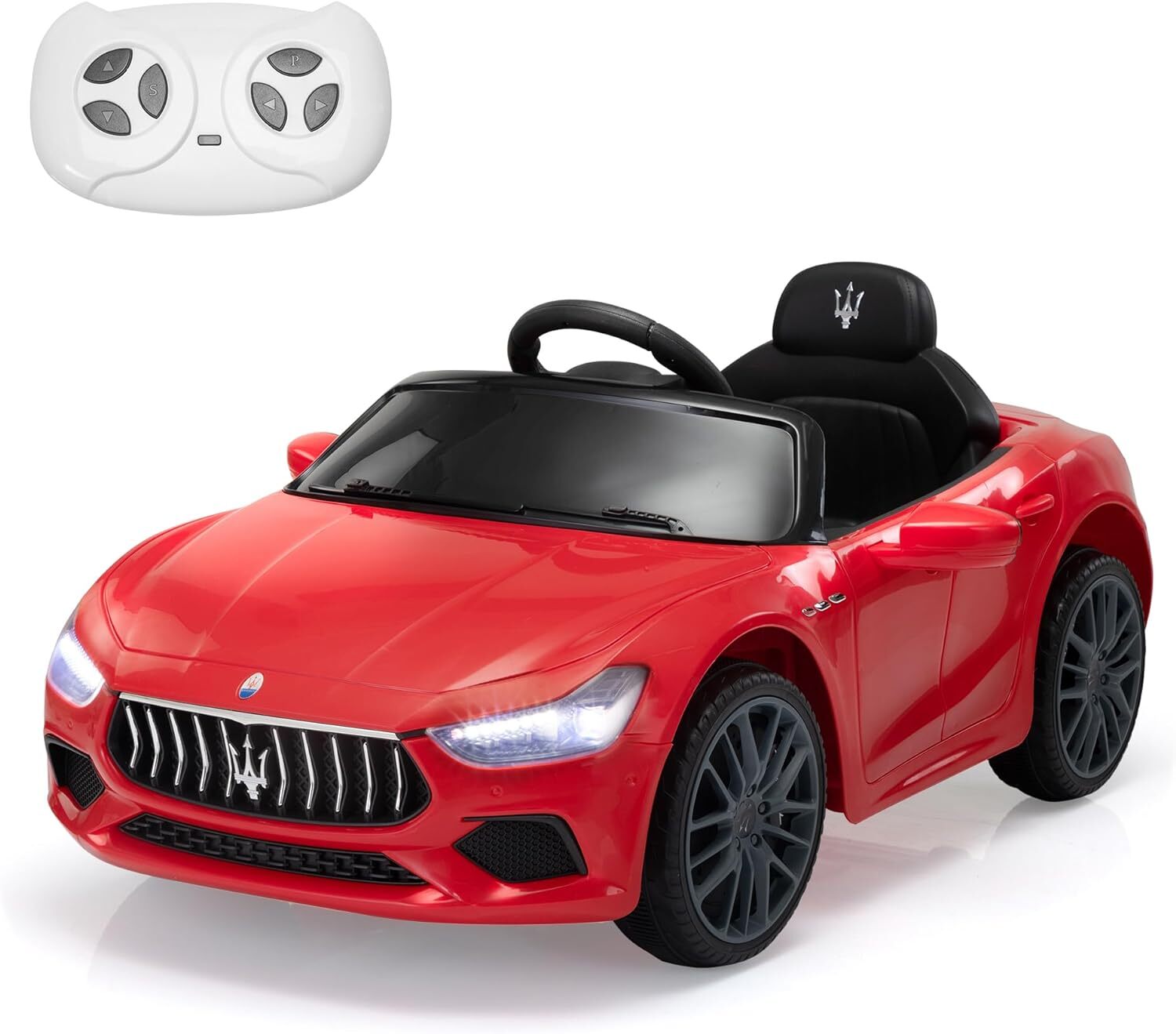 12V Licensed Maserati Ghibli Electric Ride-On Car Toy for Kids Boys an
